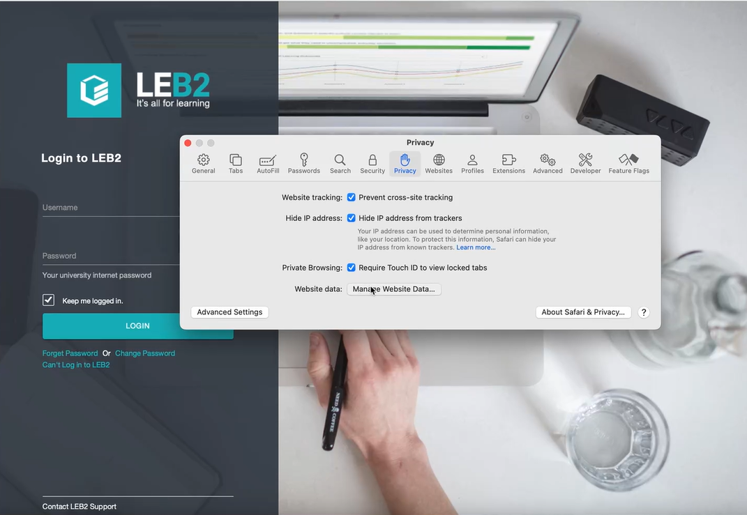 การล้างข้อมูลคุกกี้ – LEB2 Support