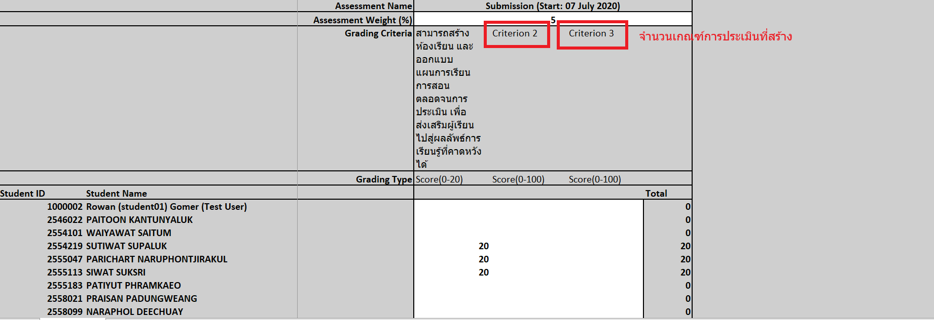 Assessment Activity Creation for Score Announcement on LEB2 – LEB2 Support