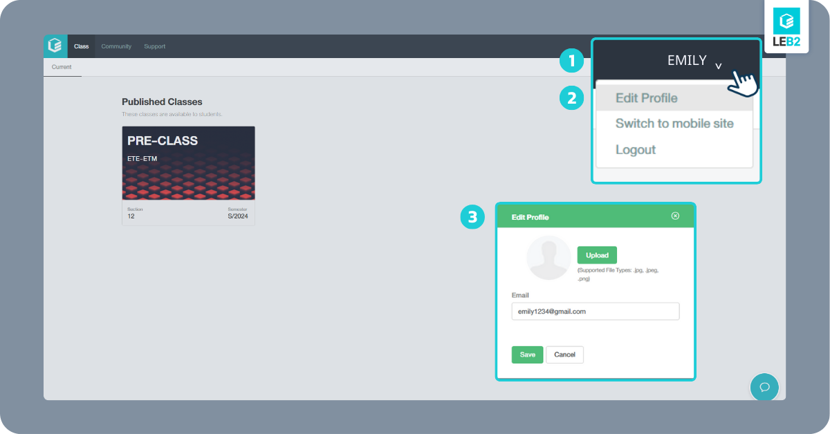 How can I edit my profile on LEB2? – LEB2 Support